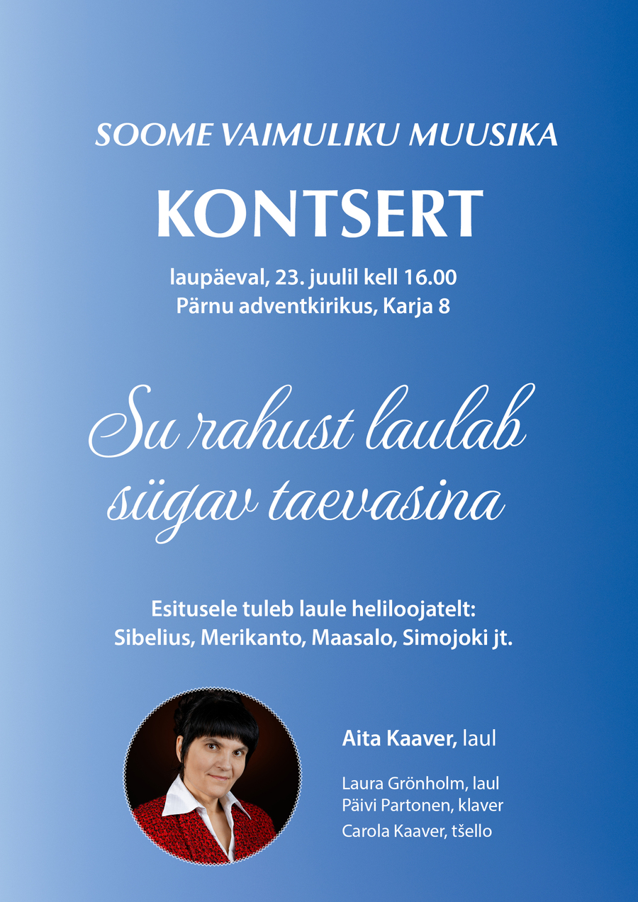 Adventistide Kogudus - Soome vaimuliku muusika kontsert 23.07 Pärnu ...