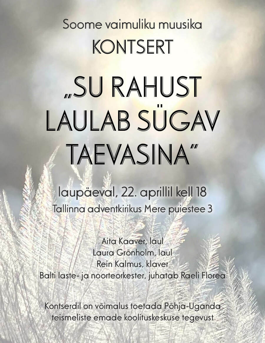 Adventistide Kogudus - Soome vaimuliku muusika kontsert 22. aprillil ...